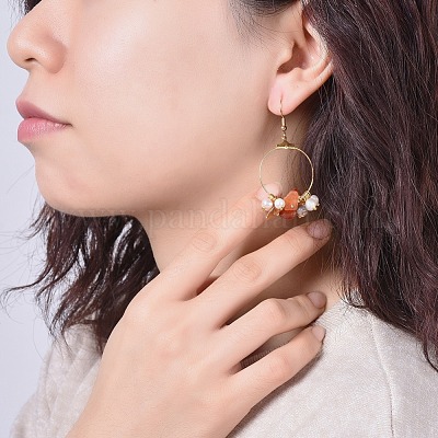 Chip bead earrings store
