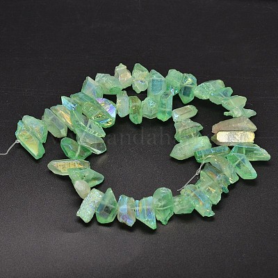 Wholesale Electroplated Natural Quartz Crystal Beads Strands ...