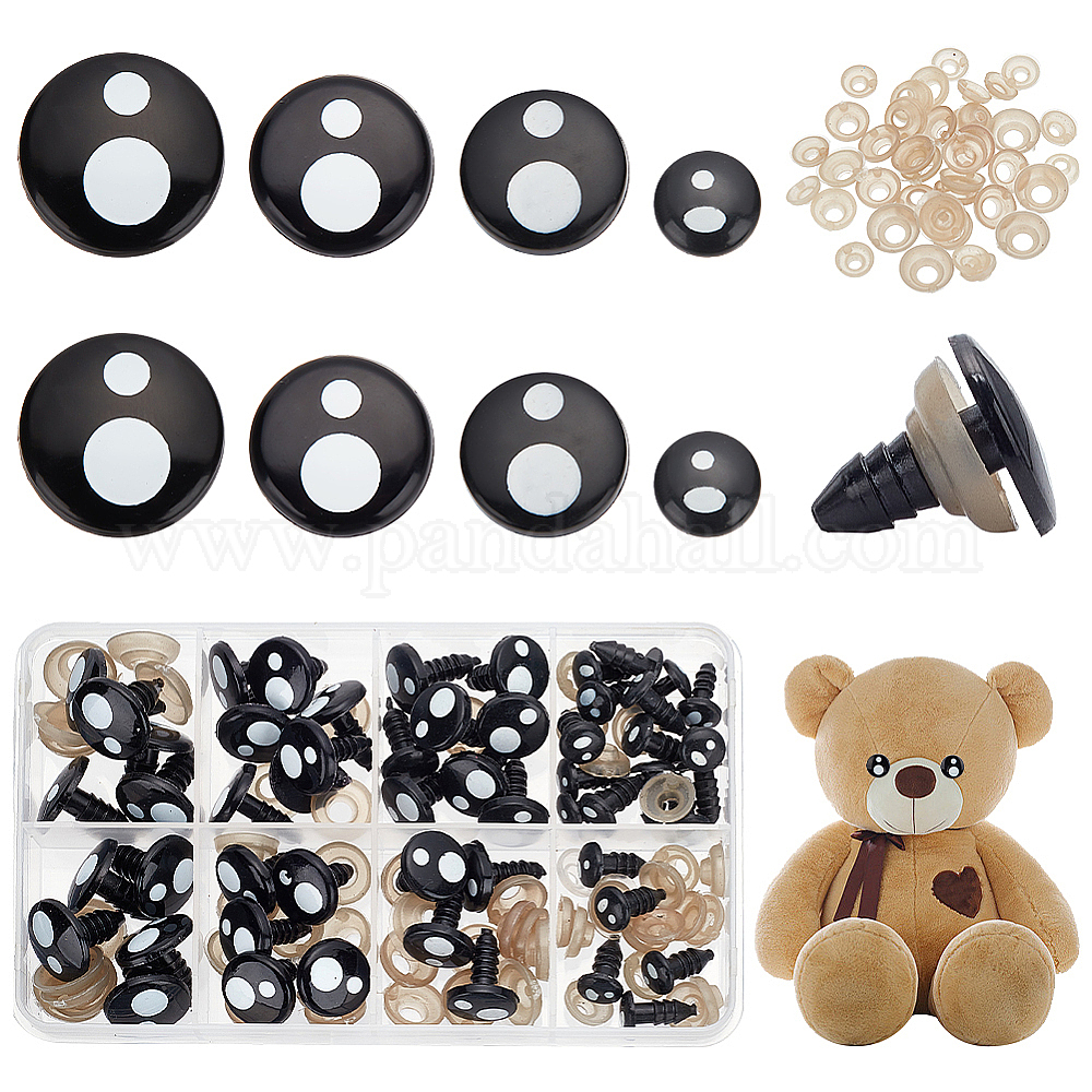 Wholesale 54 sets 4 Style Plastic Doll Eyes - Pandahall.com