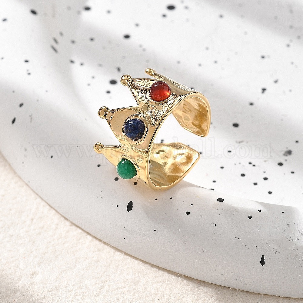 Wholesale Natural Carnelian & Lapis Lazuli & Malaysia Jade Finger Rings ...