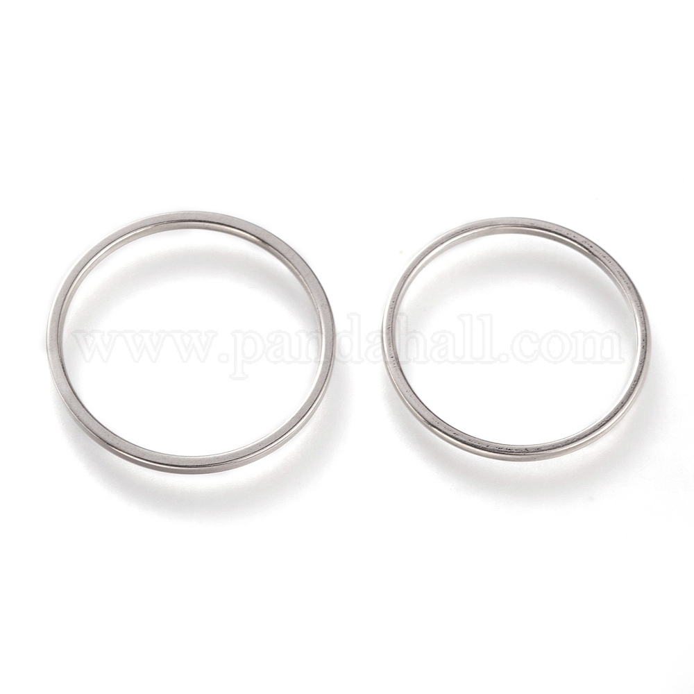 Wholesale Non-Tarnish 304 Stainless Steel Plain Band Rings - Pandahall.com