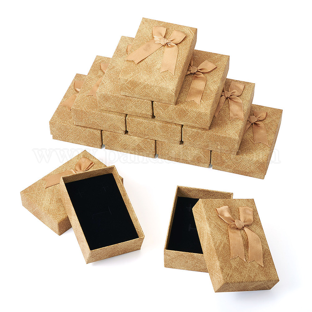 Wholesale Rectangle Paper Jewelry Set Storage Gift Boxes with Bowknot ...