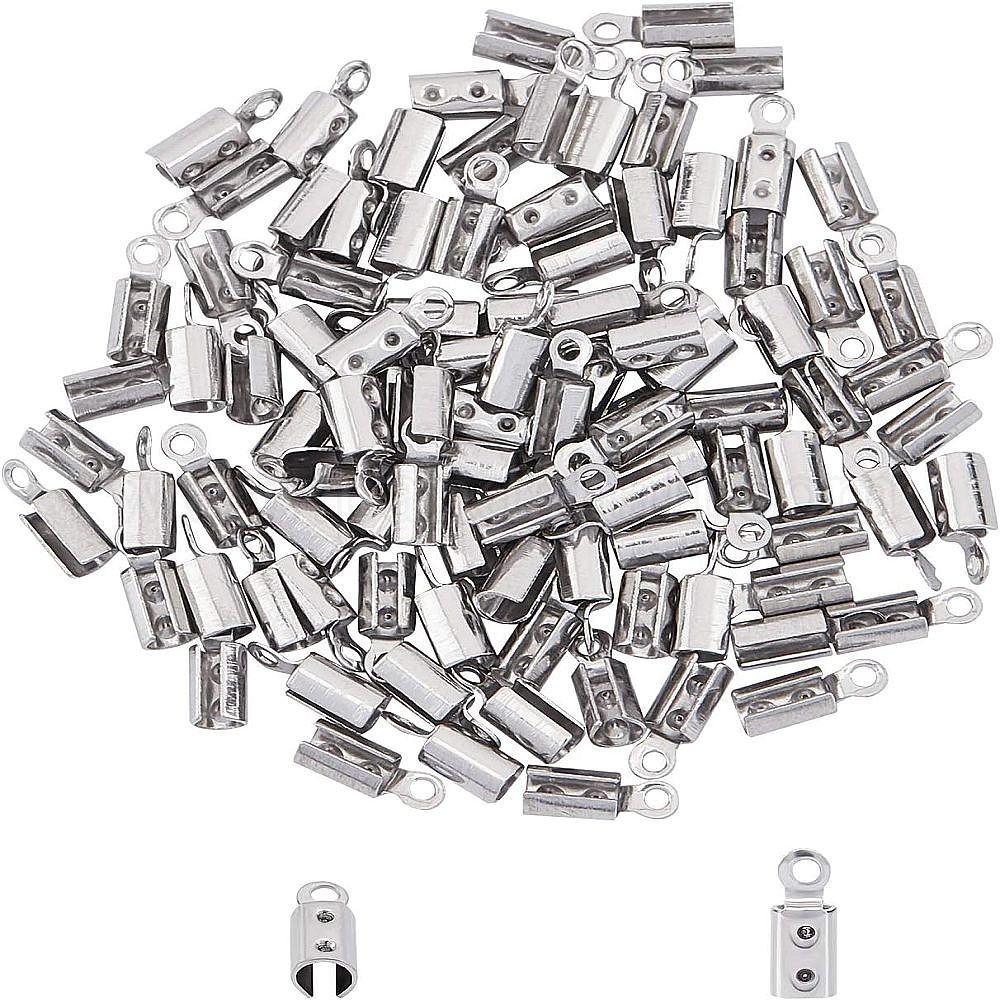 Wholesale 304 Stainless Steel Folding Crimp Ends - Pandahall.com