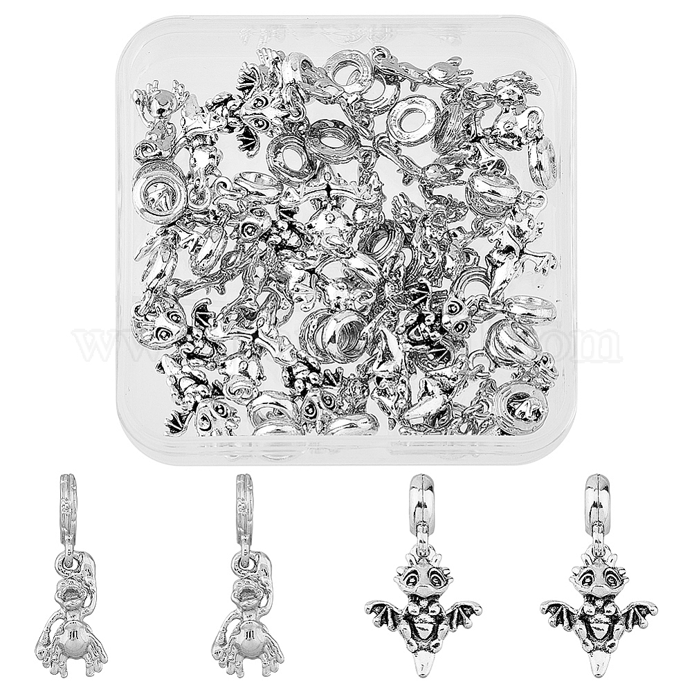 Wholesale 32Pcs 2 Styles Alloy European Dangle Charms - Pandahall.com