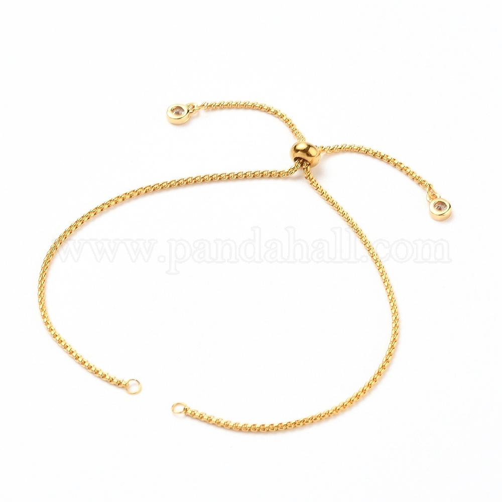Wholesale Adjustable 304 Stainless Steel Box Chain Slider Bracelet/Bolo ...