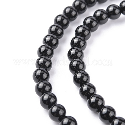 Wholesale Synthetic Black Stone Beads Strands - Pandahall.com