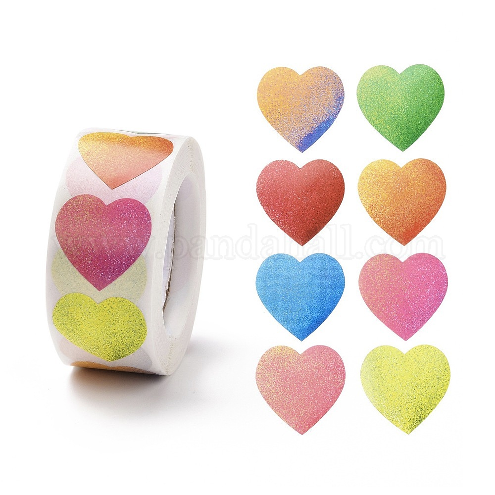 Wholesale Valentine's Day Heart Paper Stickers - Pandahall.com