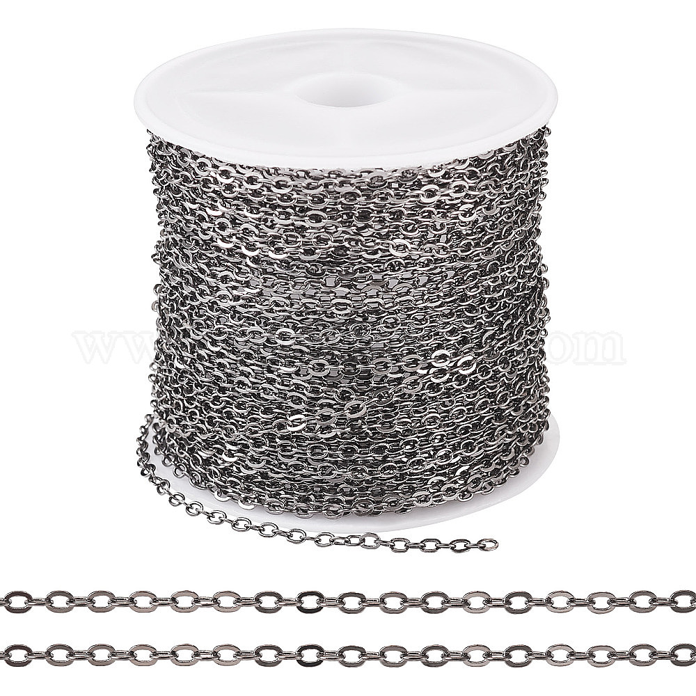 Wholesale Brass Coated Iron Flat Cable Chains - Pandahall.com