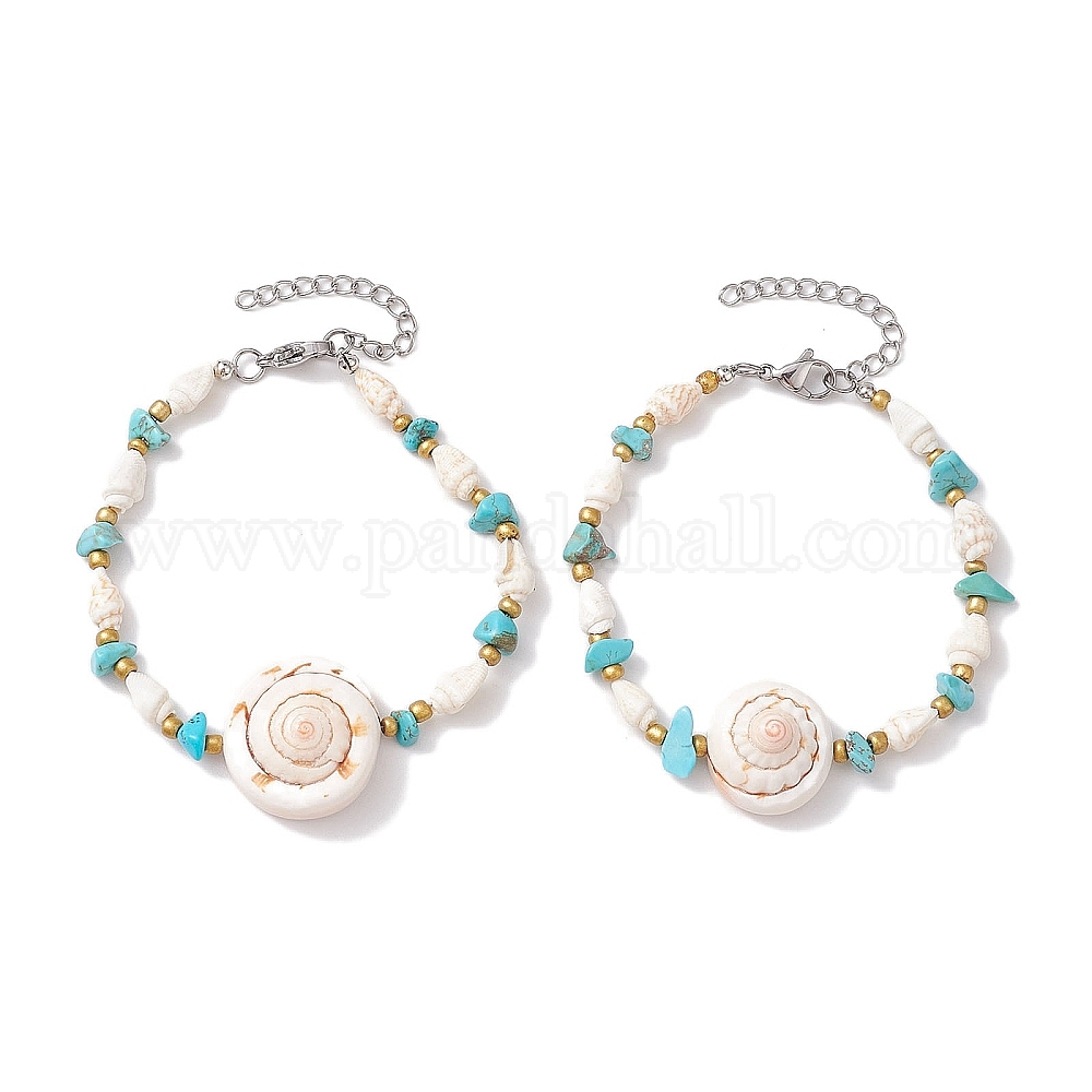 Wholesale Summer Beach Natural Shiva Eye Shell Link Bracelets ...