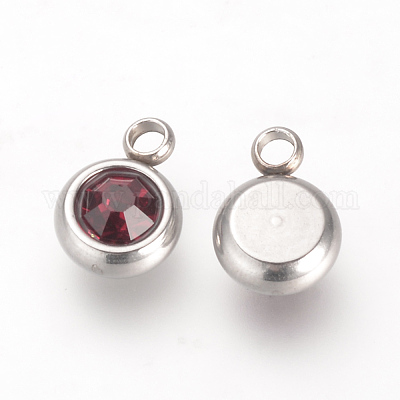 Wholesale 201 Stainless Steel Rhinestone Charms - Pandahall.com