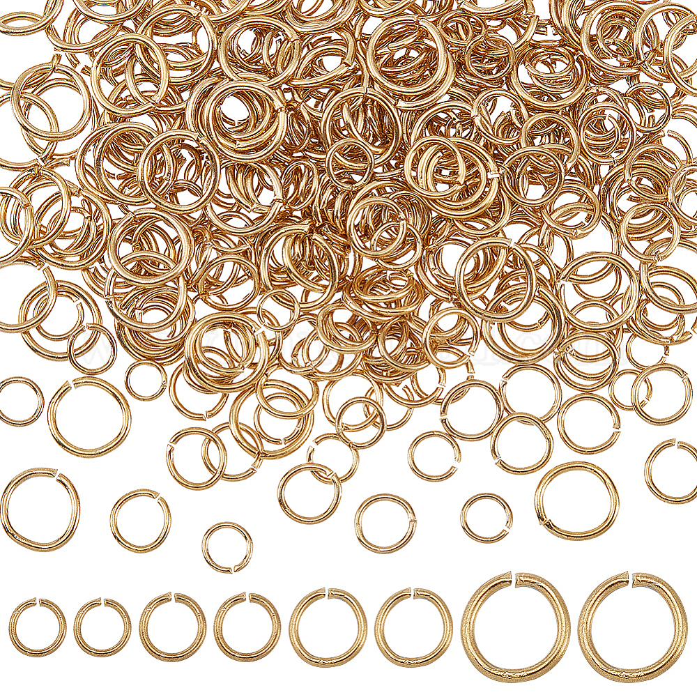 Wholesale 400Pcs 4 Styles Stainless Steel Open Jump Rings for ...