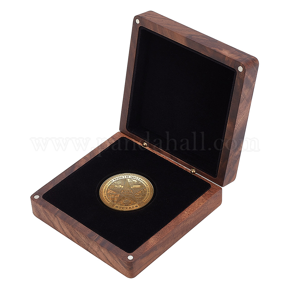 Wholesale Square Wooden Single Coin Storage Boxes - Pandahall.com