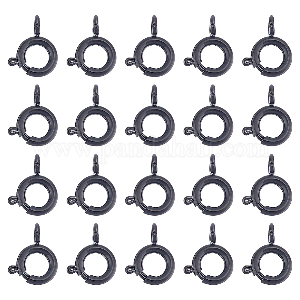 Wholesale 20Pcs 304 Stainless Steel Smooth Surface Spring Ring Clasps ...